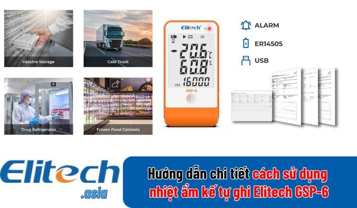 Hướng dẫn cách sử dụng nhiệt ẩm kế tự ghi Elitech GSP-6
